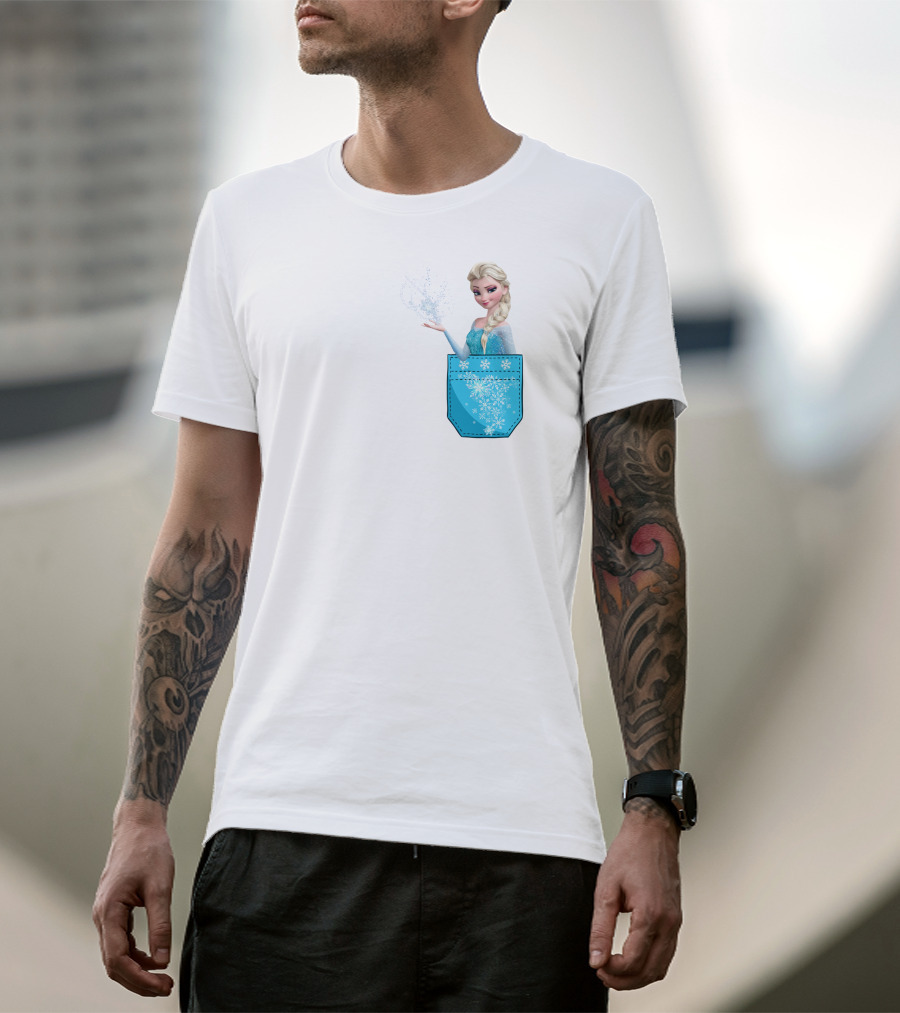 Elsa Pocket Magic Snowflakes Frozen Disney T-Shirt