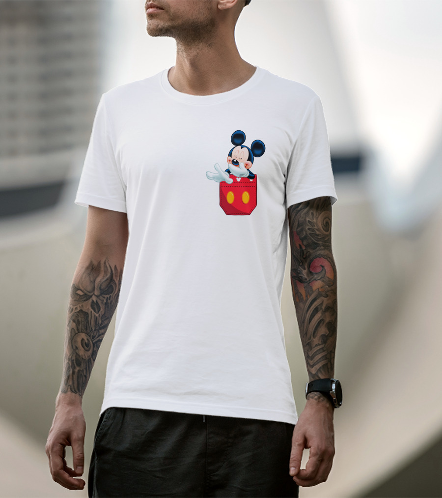Mickey Mouse Red Pocket T-Shirt
