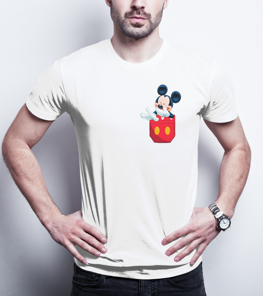 Mickey Mouse Red Pocket T-Shirt