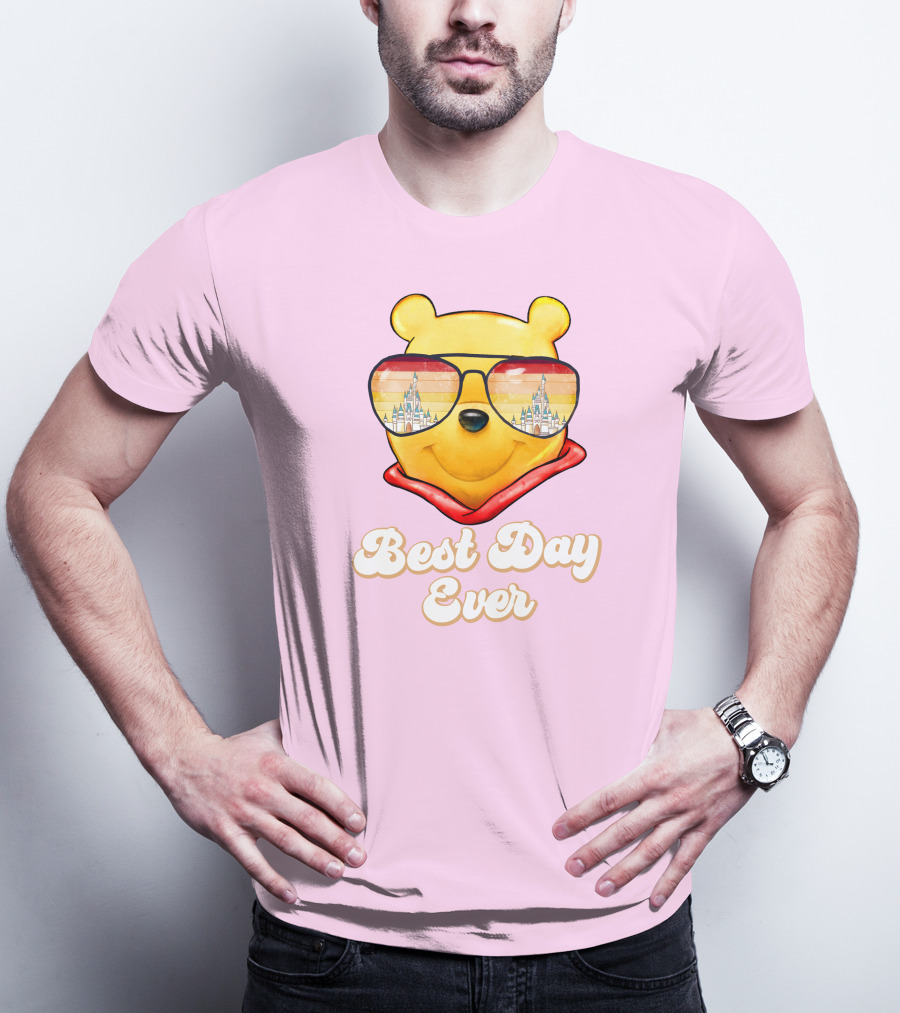 Best Day Ever Pooh Sunglasses Castle T-Shirt