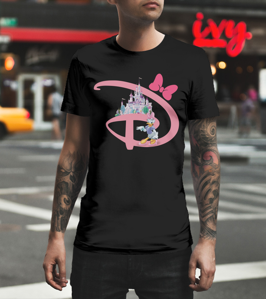 Daisy Duck Pink Disney Castle Bow T-Shirt