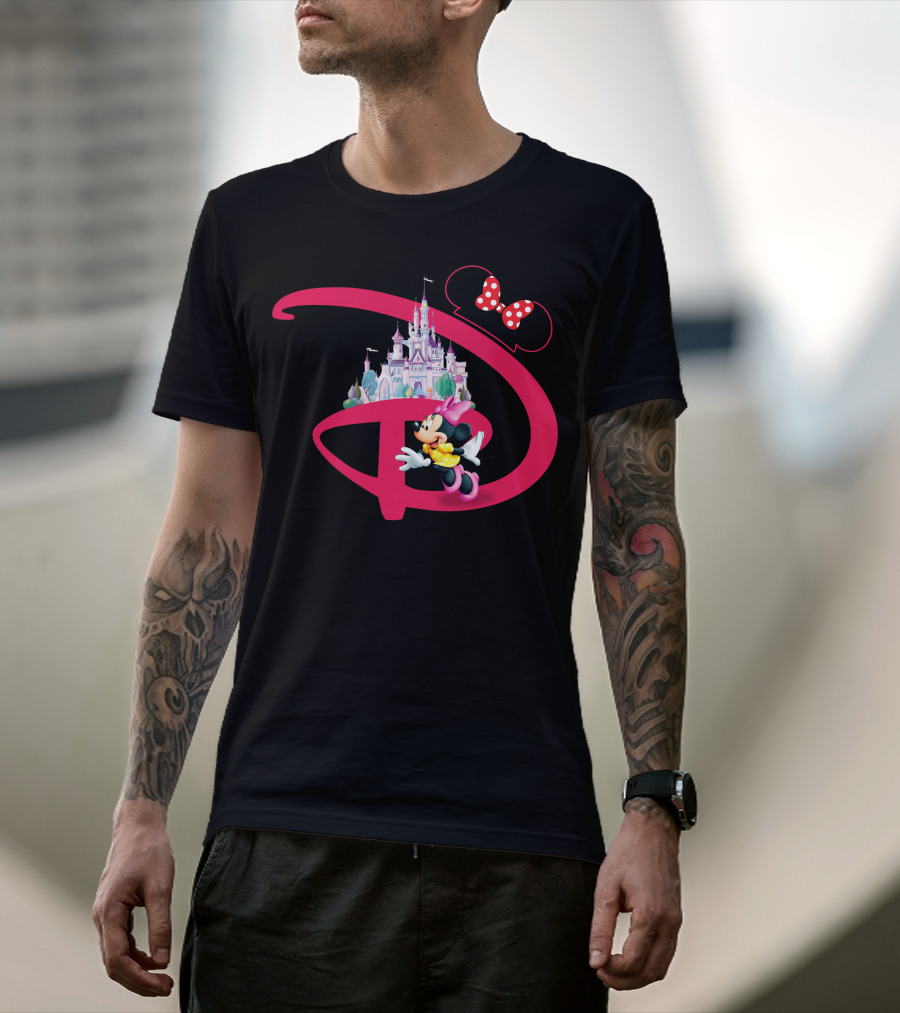 Minnie Mouse Disney Castle With Bow T-Shirt