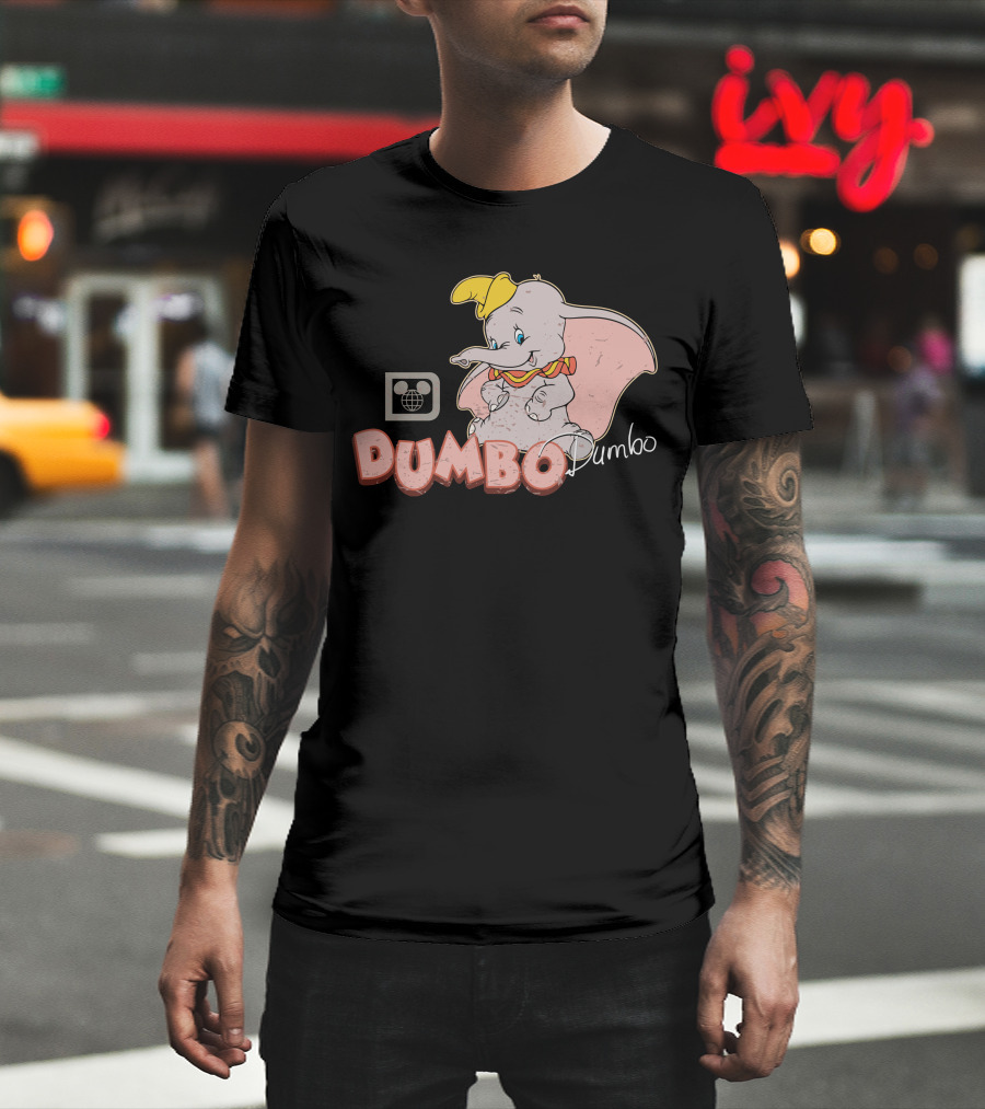Dumbo Disney Classic Character Vintage Style With Mickey Mouse T-Shirt