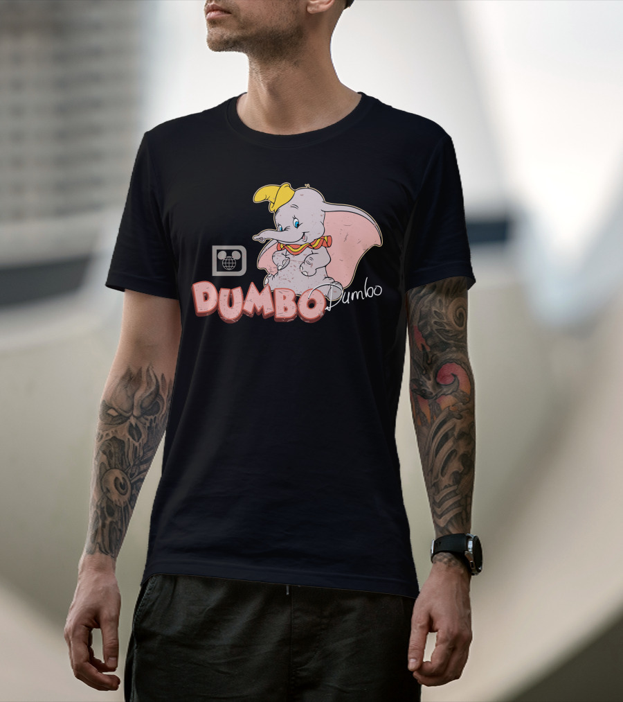 Dumbo Disney Classic Character Vintage Style With Mickey Mouse T-Shirt