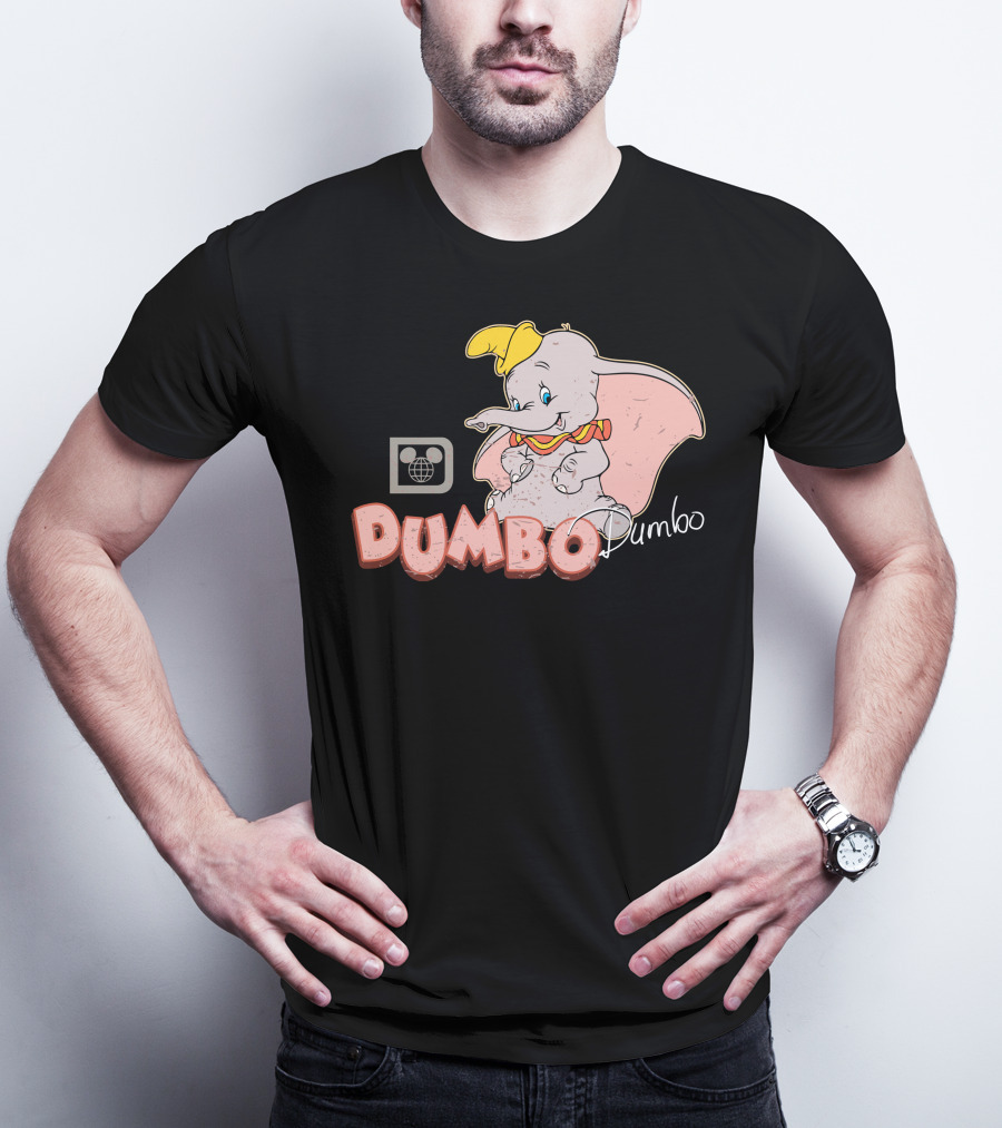 Dumbo Disney Classic Character Vintage Style With Mickey Mouse T-Shirt