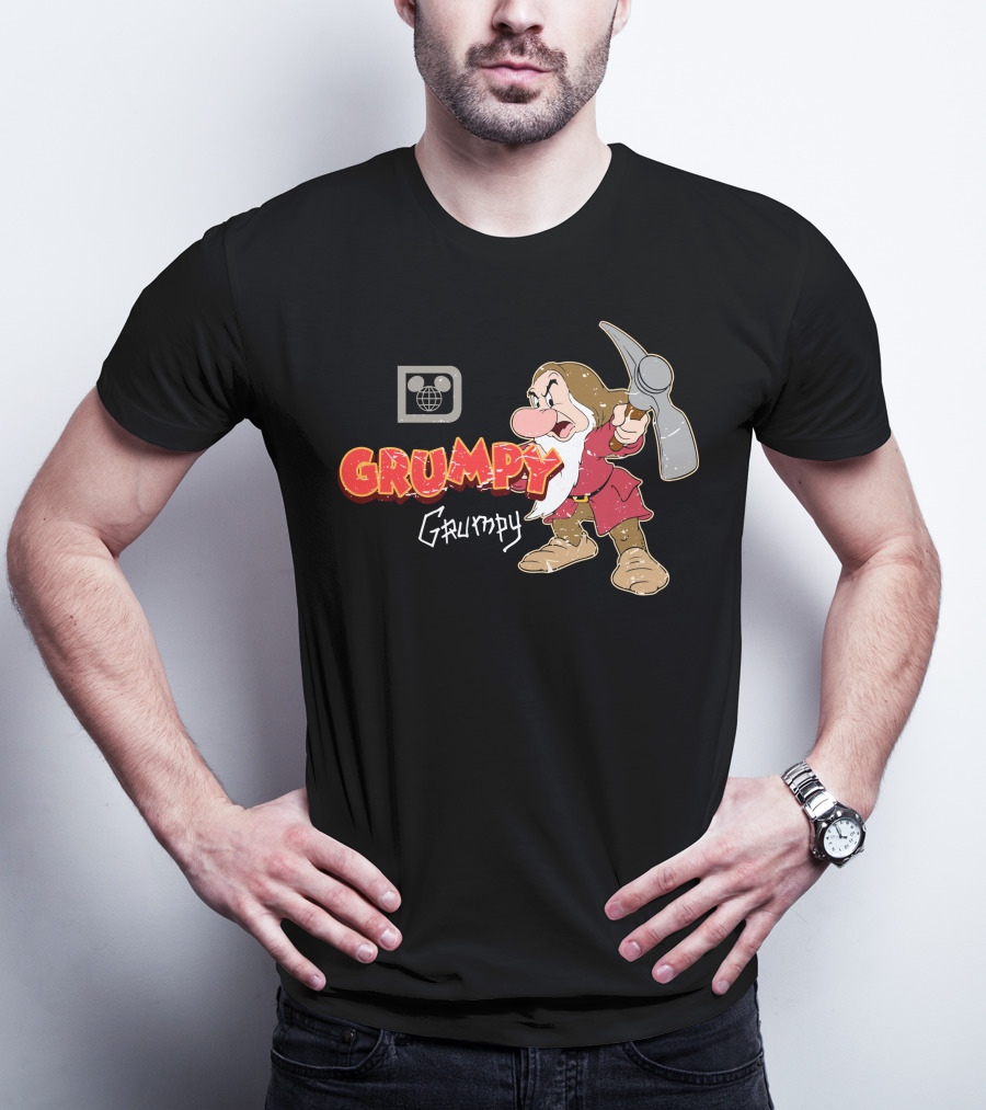 Disney Grumpy Character With Pickaxe T-Shirt