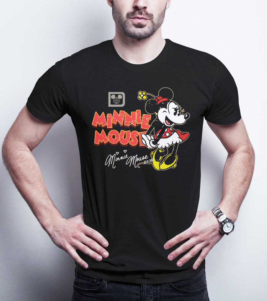 Minnie Mouse Xoxo Vintage Style Cartoon Character T-Shirt
