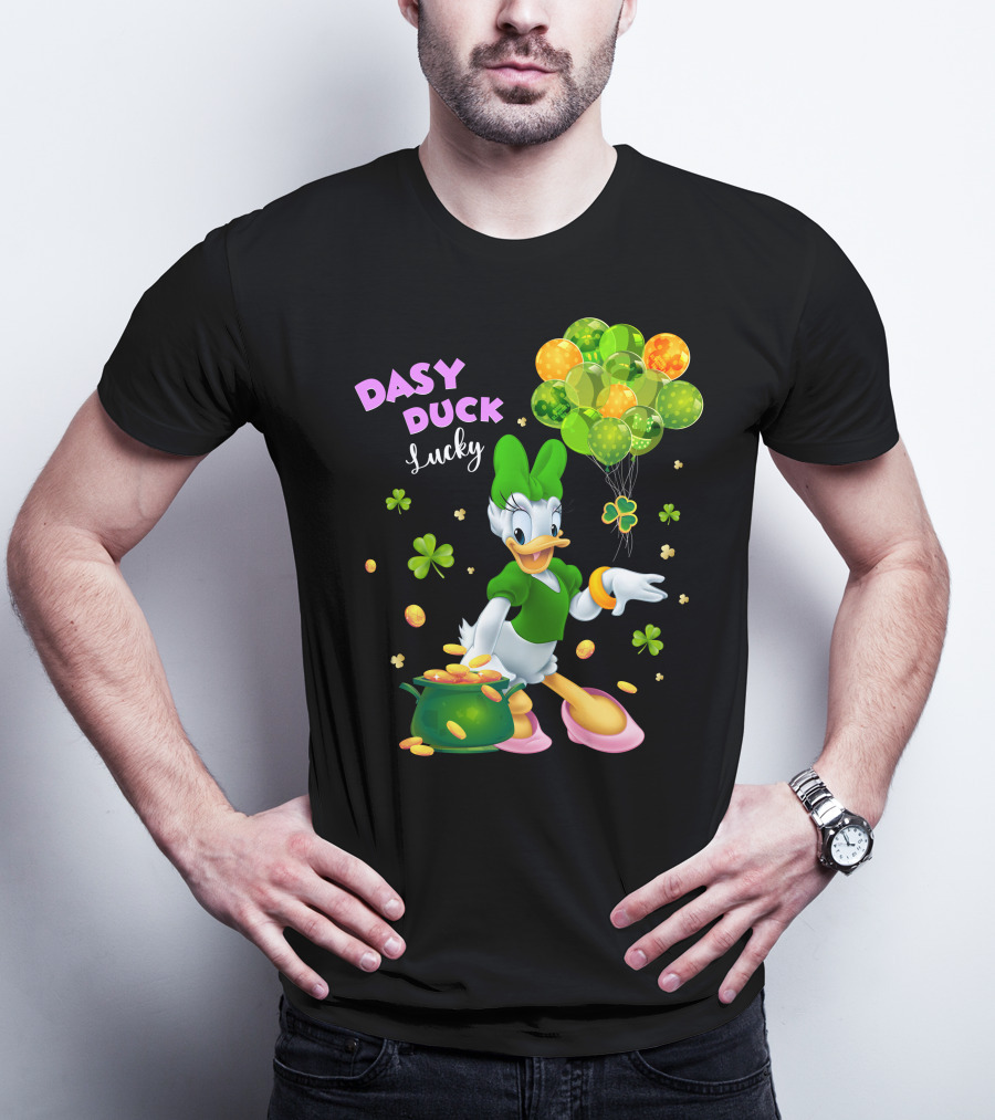 Daisy Duck Lucky St. Patrick's Day Balloons And Shamrocks T-Shirt