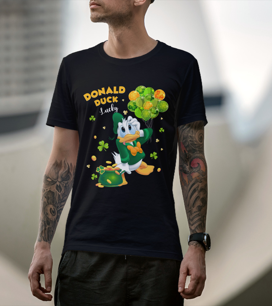 Donald Duck Lucky St. Patrick's Day Balloons T-Shirt