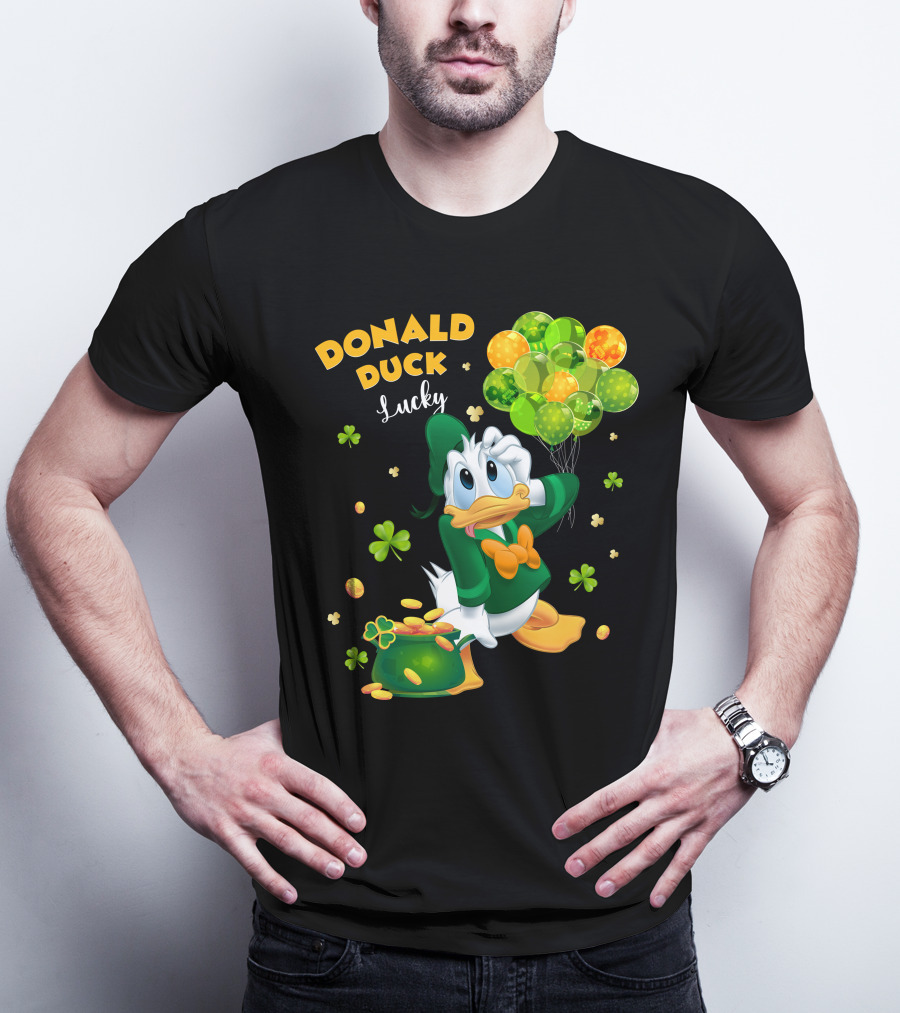 Donald Duck Lucky St. Patrick's Day Balloons T-Shirt