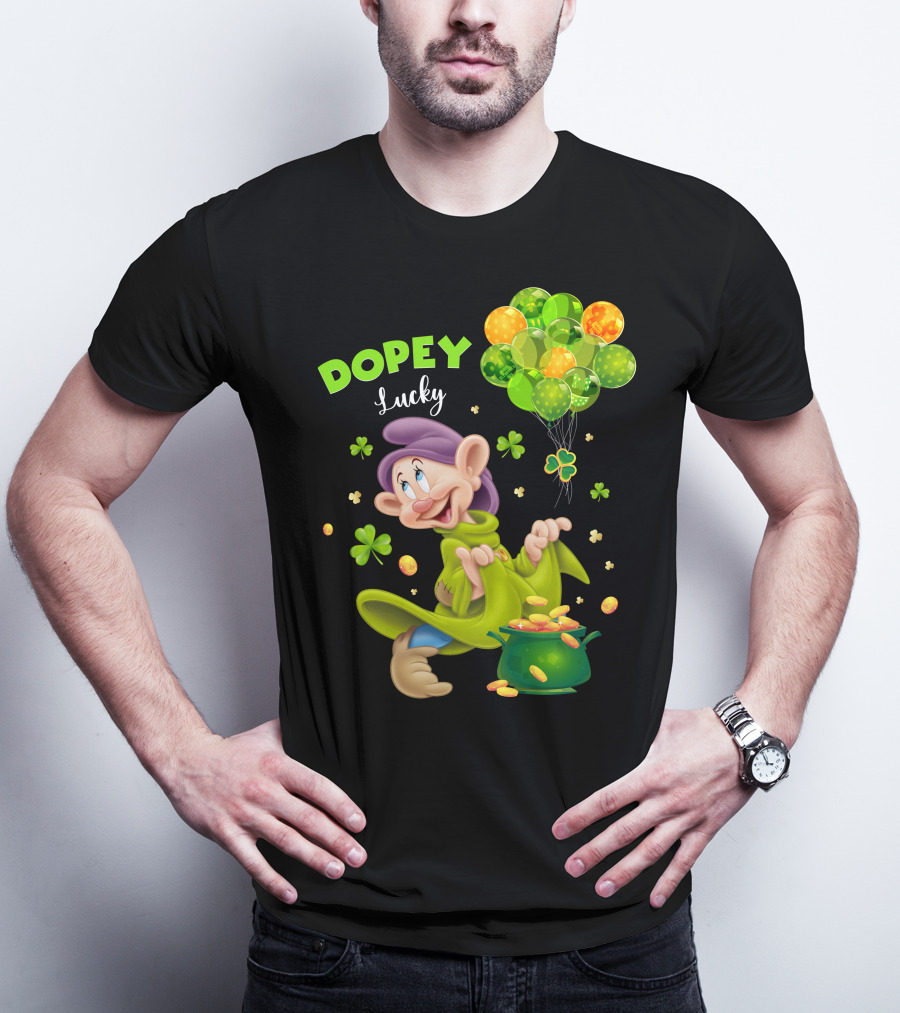 Dopey Lucky Balloons And Coins With Shamrock T-Shirt