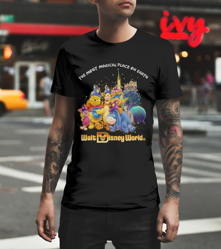 The Most Magical Place On Earth Walt Disney World Winnie The Pooh T-Shirt