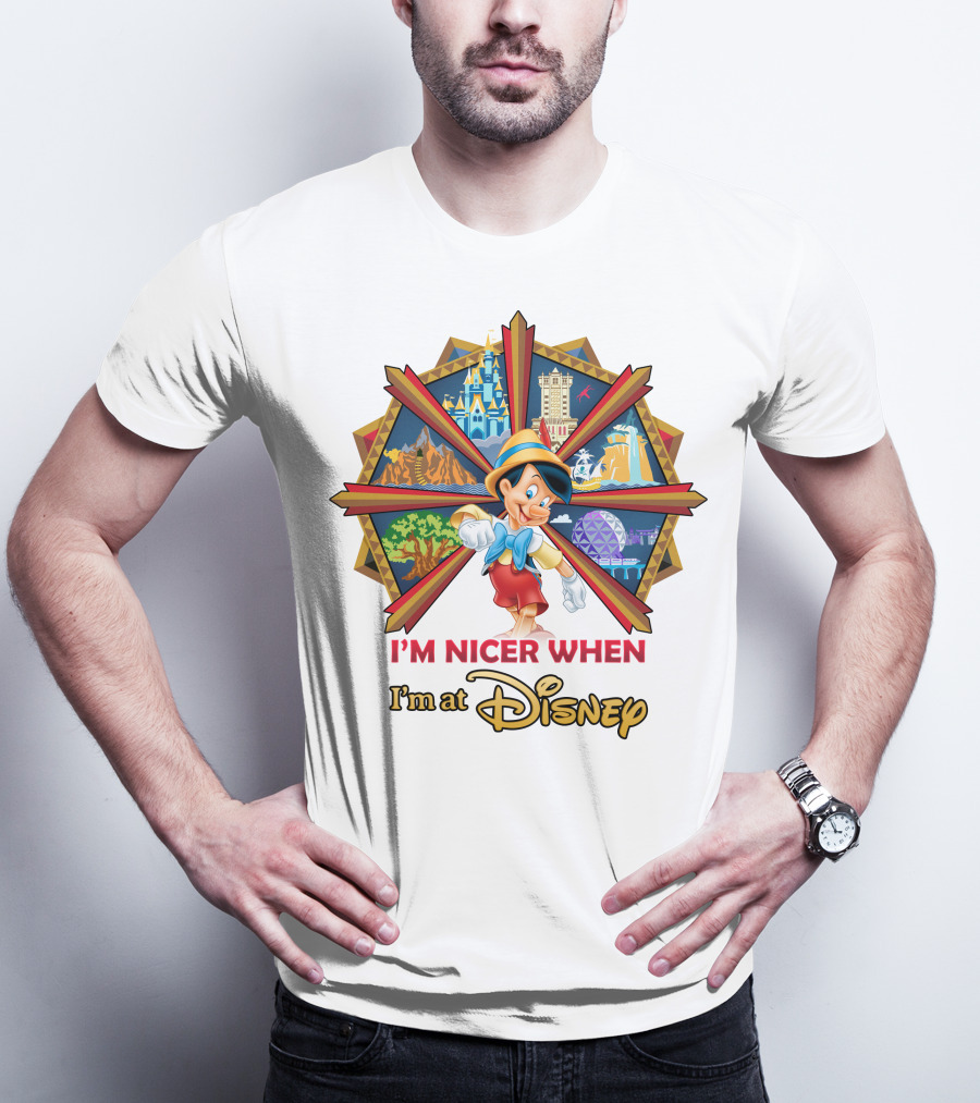 I'm Nicer When I'm At Disney Pinocchio T-Shirt