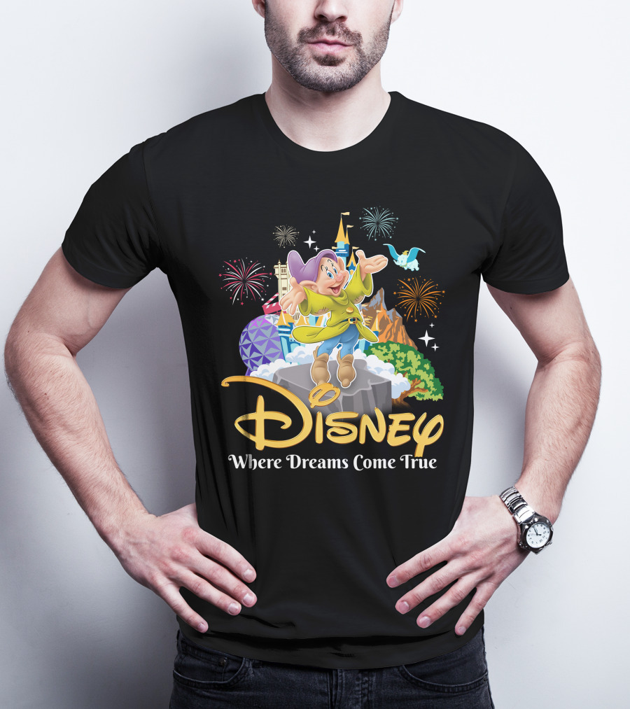 Disney Dopey Where Dreams Come True Fireworks Adventure T-Shirt