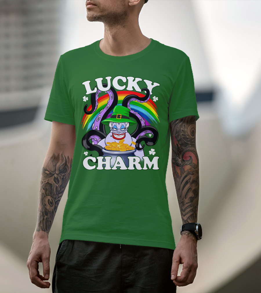 Lucky Charm Ursula Rainbow Coins Shamrocks T-Shirt