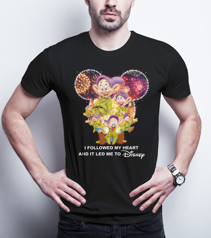 Dopey Fireworks I Followed My Heart And It Led Me To Disney T-Shirt