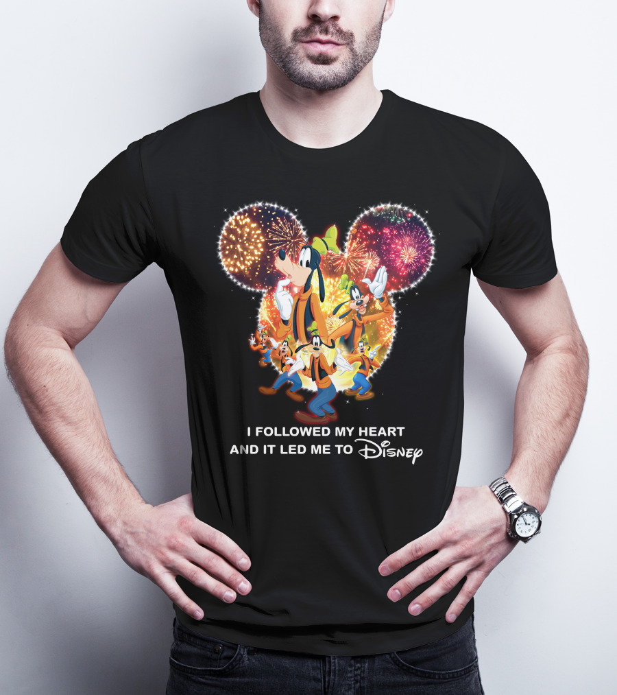 I Followed My Heart And It Led Me To Disney Goofy Fireworks T-Shirt
