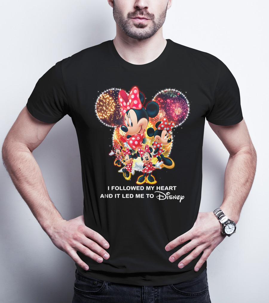 Minnie Mouse Fireworks I Followed My Heart Led Me To Disney T-Shirt