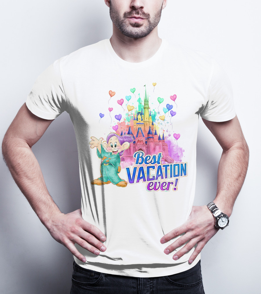 Best Vacation Ever Dopey Castle Hearts T-Shirt