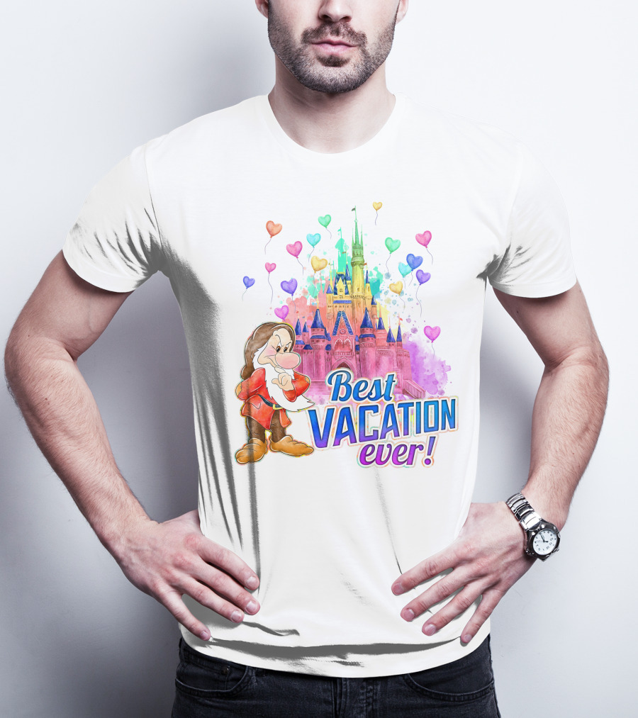 Best Vacation Ever Grumpy Castle Balloons T-Shirt