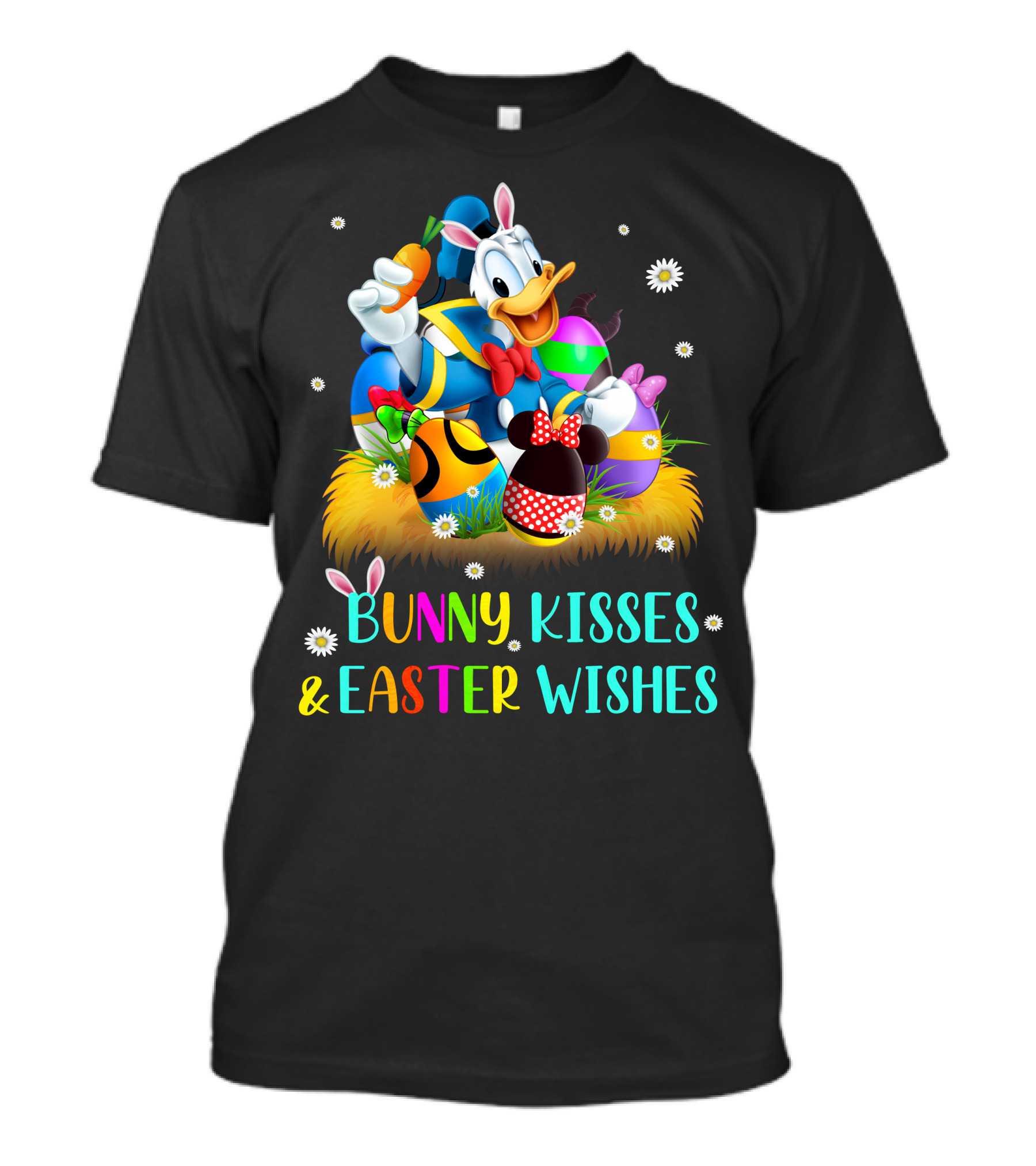 Bunny Kisses Easter Wishes Donald T-Shirt