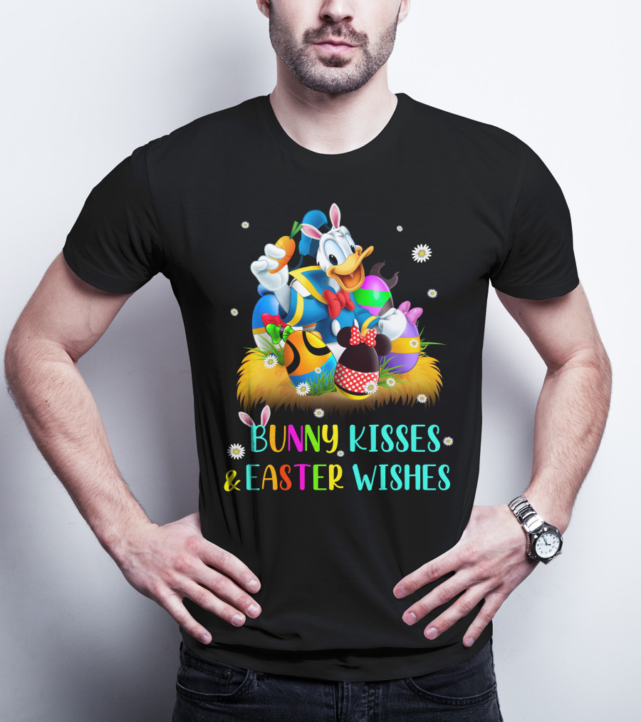 Bunny Kisses Easter Wishes Donald T-Shirt