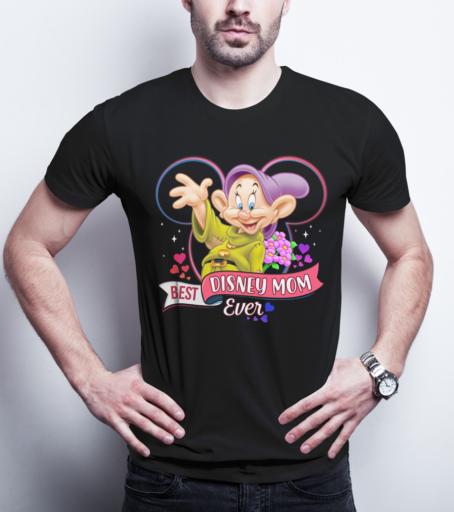 Best Disney Mom Ever With Dopey And Hearts T-Shirt