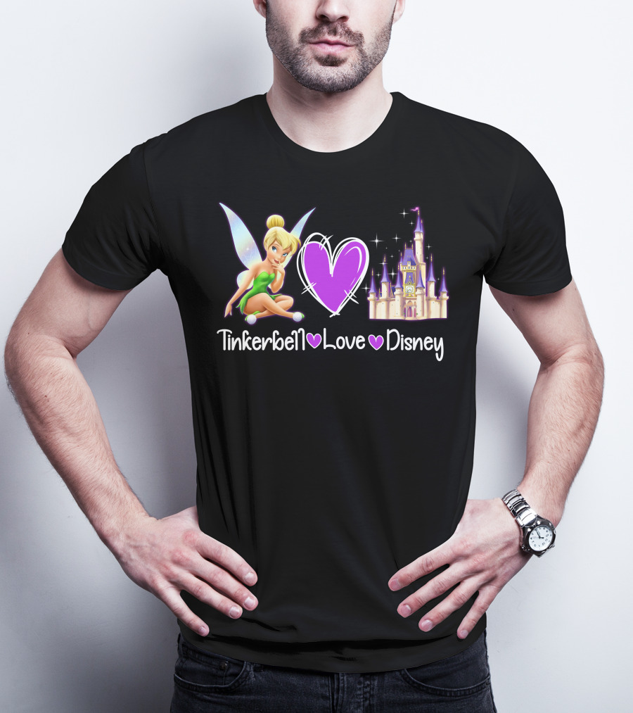 Tinkerbell Love Disney Castle Magic T-Shirt