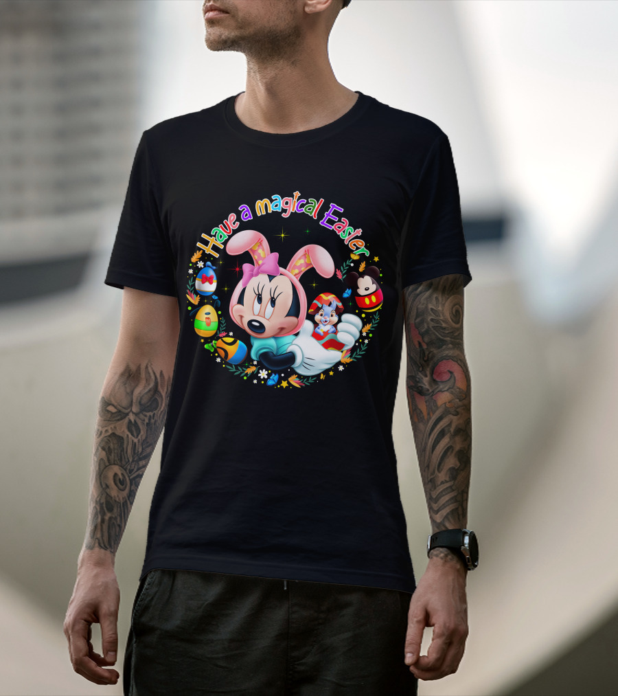 Have A Magical Easter Minnie Mouse With Easter Eggs And Bunny Ears T-Shirt