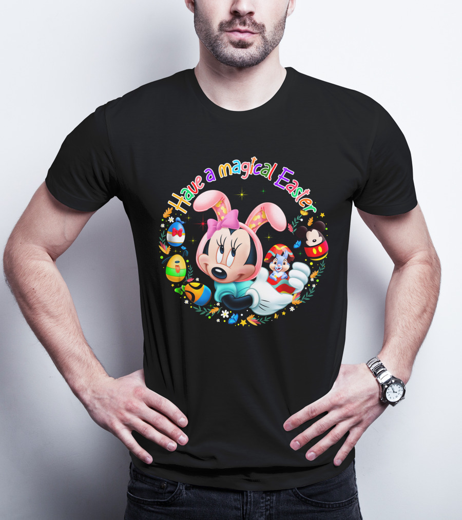 Have A Magical Easter Minnie Mouse With Easter Eggs And Bunny Ears T-Shirt