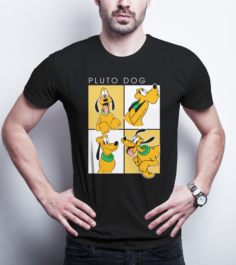 Pluto Dog Playful Expressions Collage T-Shirt