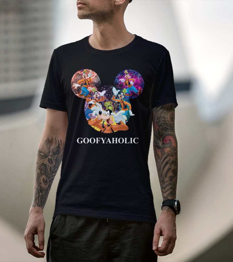 Goofyaholic Disney Goofy Cosmic Adventure In Mickey Mouse Ears T-Shirt