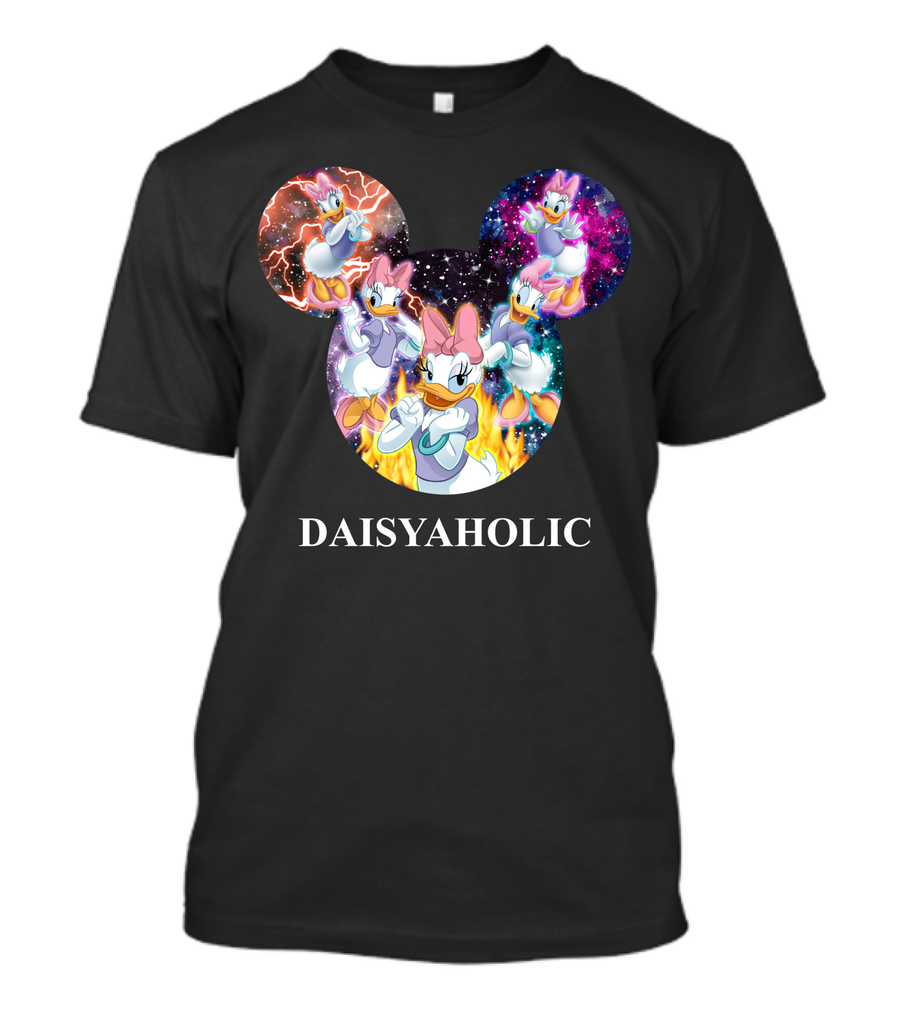 Daisy Daisyaholic Galaxy Flames Disney Mickey Ears T-Shirt