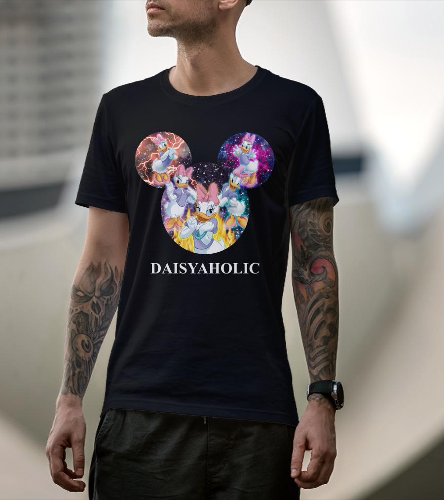 Daisy Daisyaholic Galaxy Flames Disney Mickey Ears T-Shirt