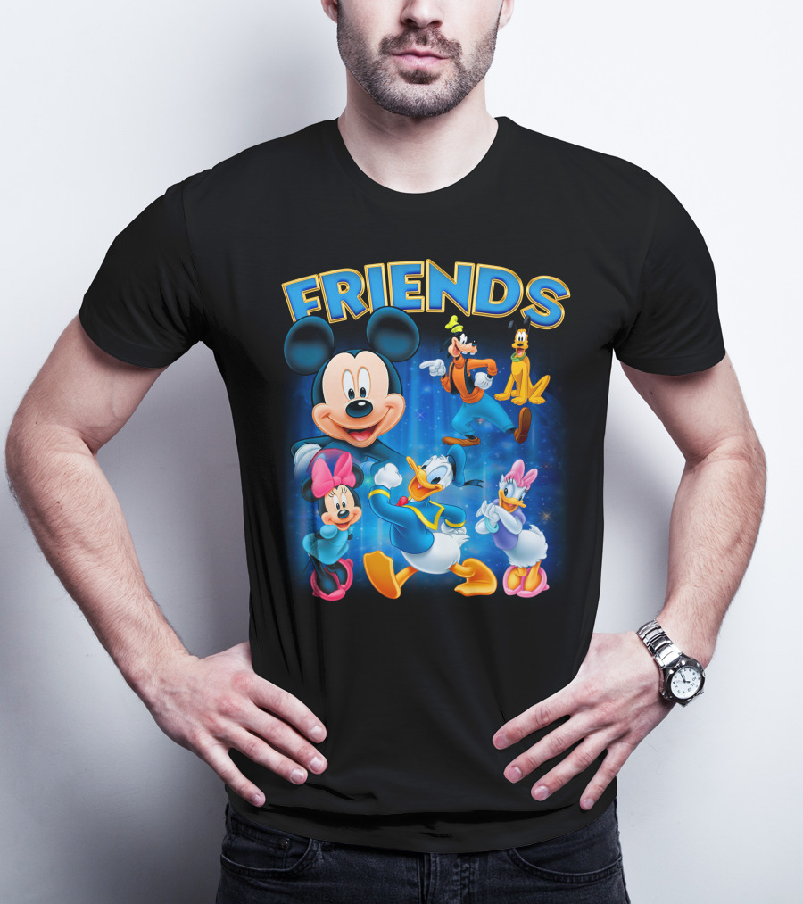 Mickey Mouse And Friends Disney Characters Mickey Mouse Donald Duck Daisy Duck Minnie Mouse Goofy Pluto T-Shirt