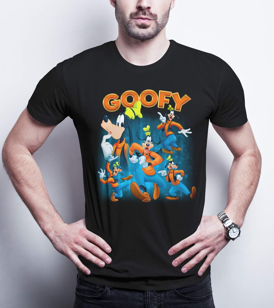 Goofy Classic Character Multiple Poses Dynamic Expressions T-Shirt