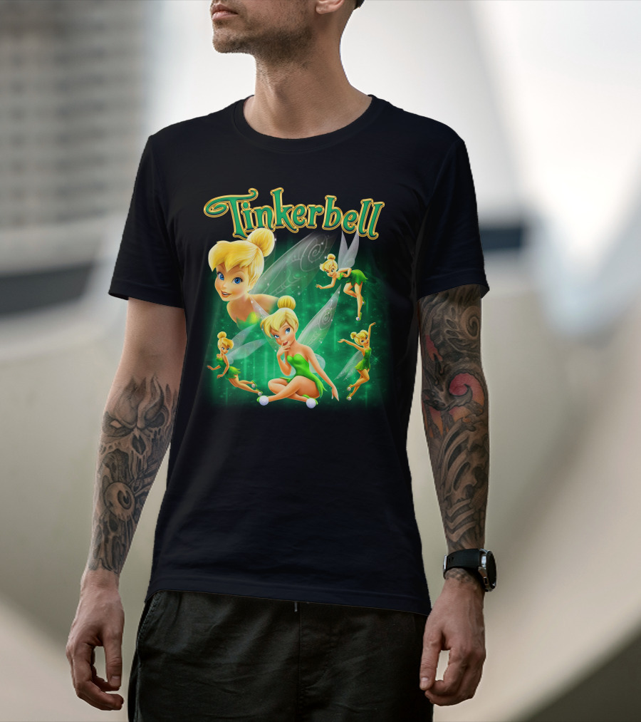 Tinkerbell Magical Green Fairy Poses And Expressions T-Shirt