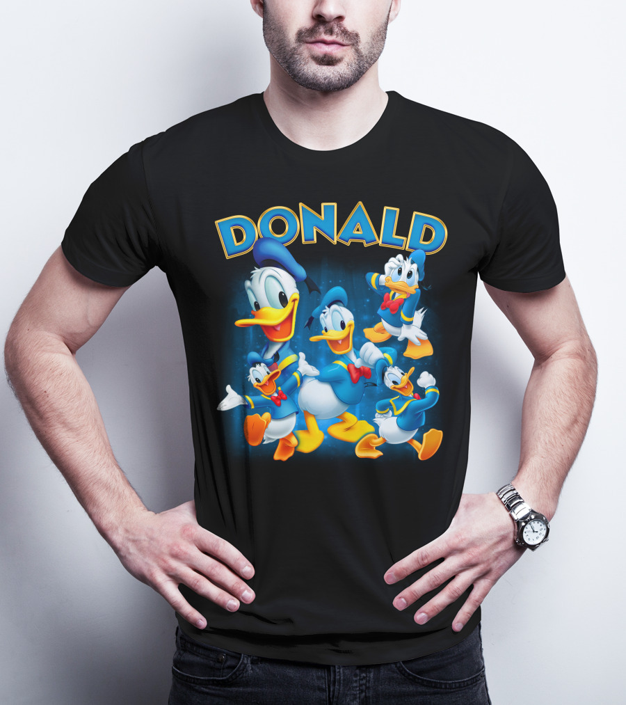 Donald Duck Blue Suit Yellow Duckling Cartoon Character Collection T-Shirt