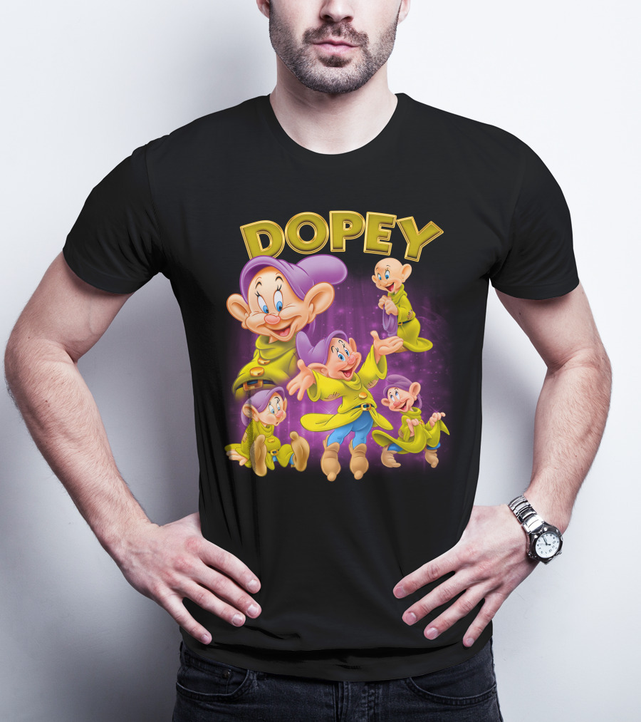 Dopey Disney Snow White Character Multiple Expressions T-Shirt