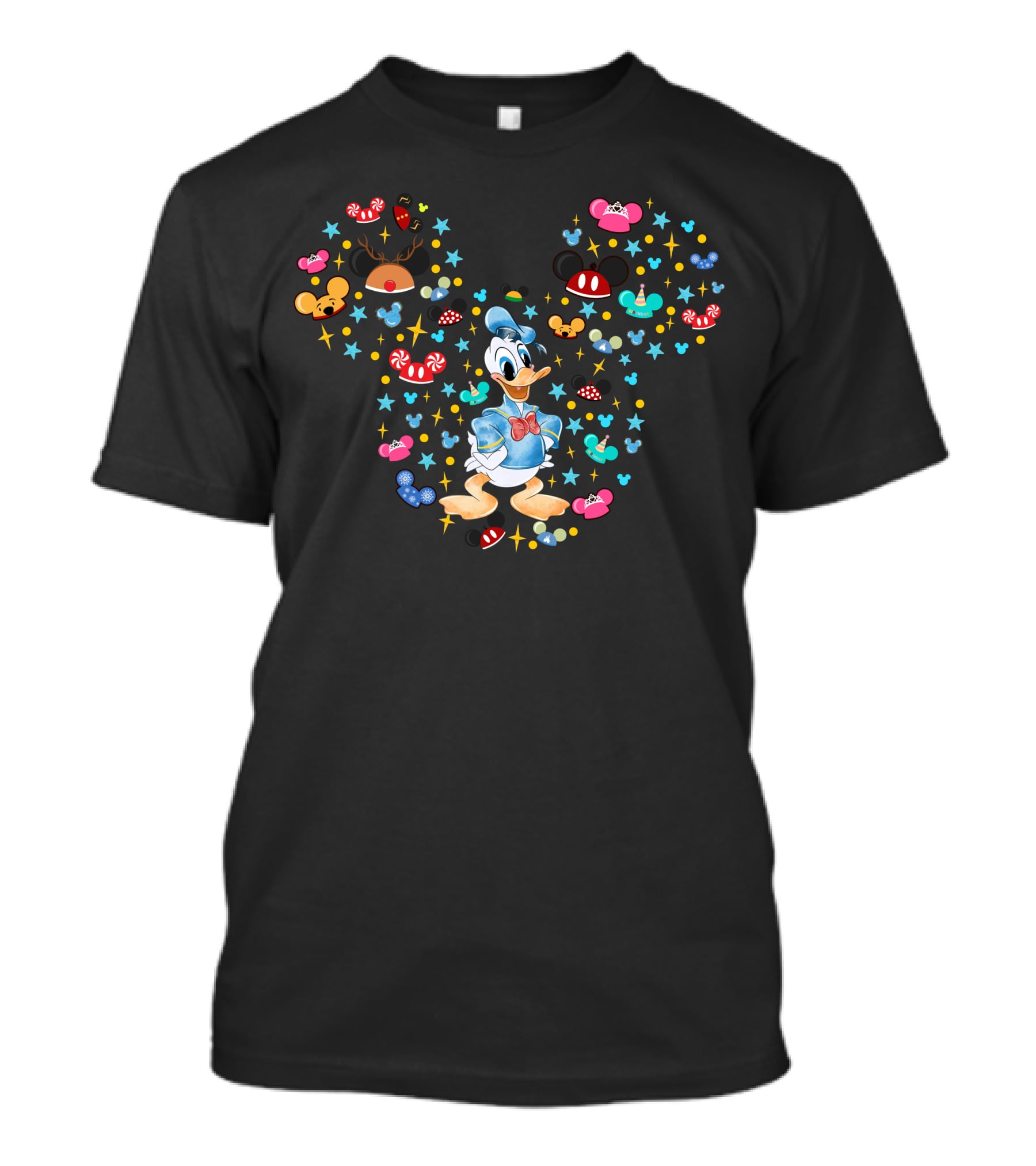 Donald Duck Mickey Mouse Ears Disney Icons T-Shirt