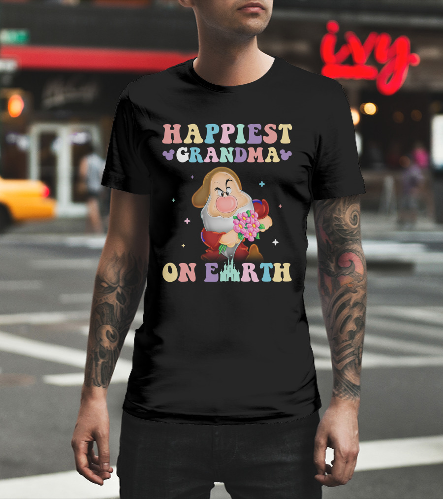 Happiest Grandma On Earth Grumpy Dwarf Disney Magic Kingdom T-Shirt
