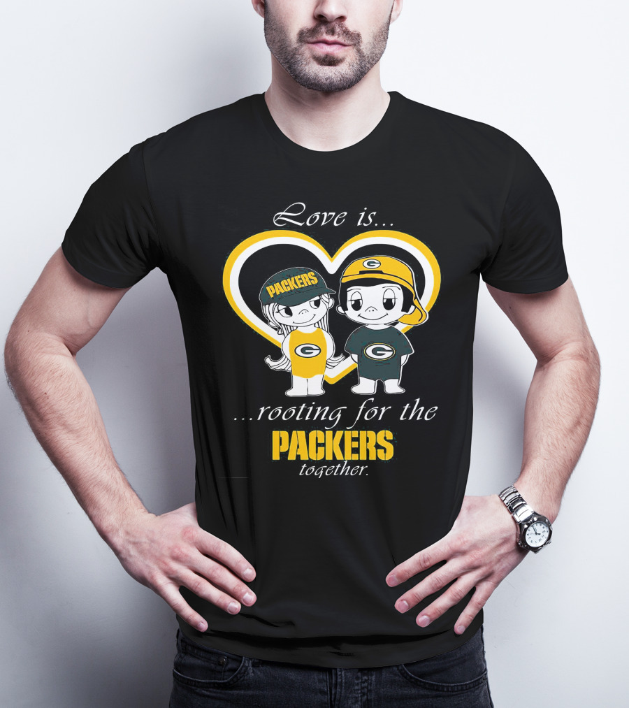 Love Is Rooting For The Packers Together T-Shirt