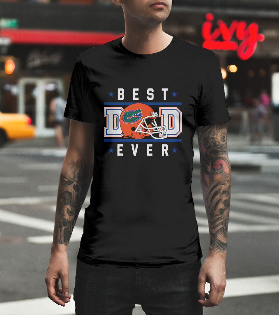 Best Dad Ever Florida Gators Football Helmet T-Shirt
