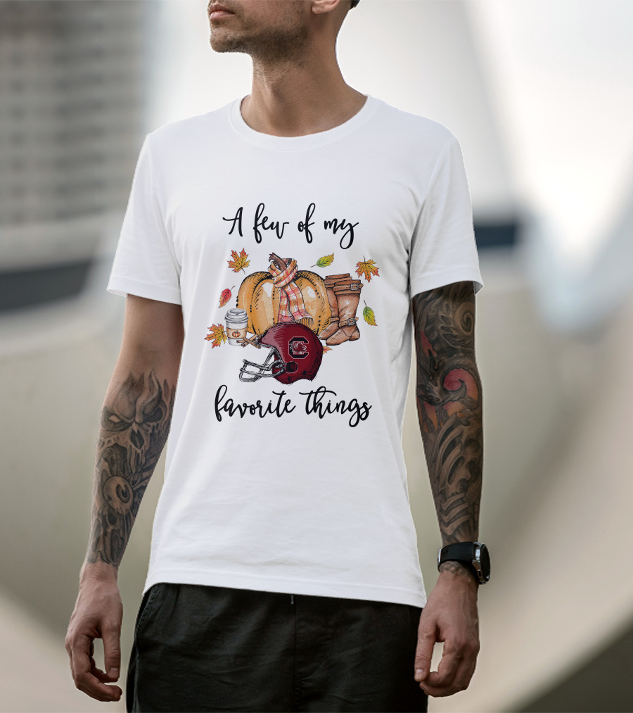 South Carolina Gamecocks A Few Of My Favorite Things Autumn Football T-Shirt