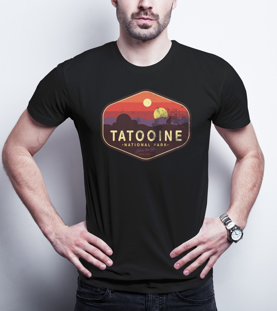 Tatooine National Park Twice The Sun Vintage Star Wars Sunset T-Shirt