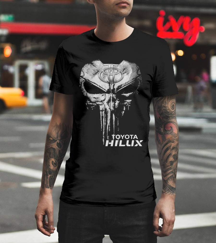 TOYOTA HILUX PUNISHER SKULL LOGO T-Shirt
