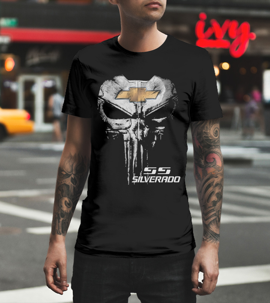 Chevrolet Logo Skull Art SS Silverado T-Shirt