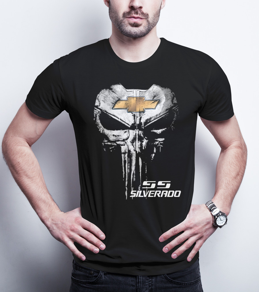 Chevrolet Logo Skull Art SS Silverado T-Shirt