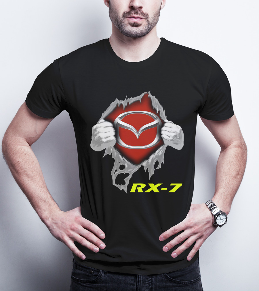 RX-7 Mazda Logo Superhero Emblem T-Shirt