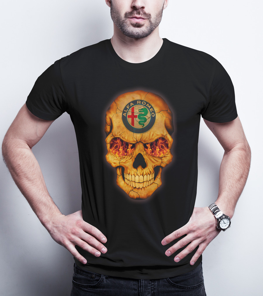 Alfa Romeo Flaming Skull T-Shirt